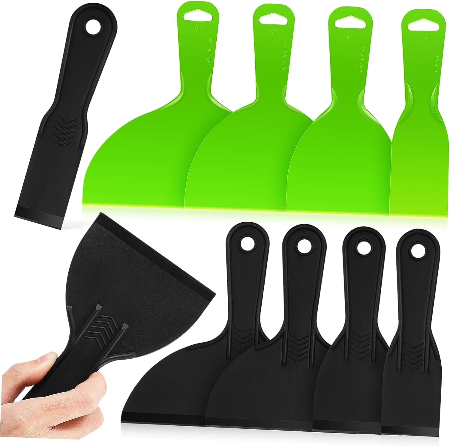 10 Pcs Paint Scraper Set Resin Tools Plastic Spatula Plastic Putty ...