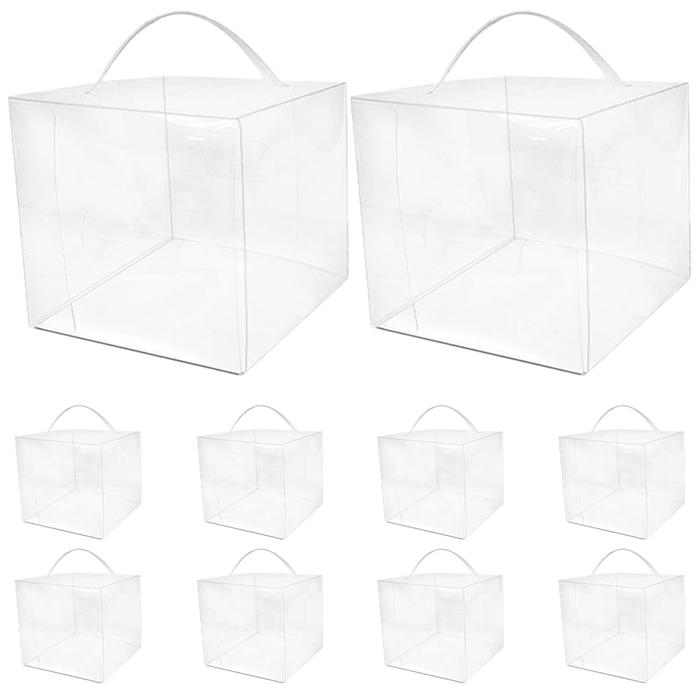 10 Pcs Paper Cups Cake Wrapping Boxes Cake Boxes Clear Cake Holder ...