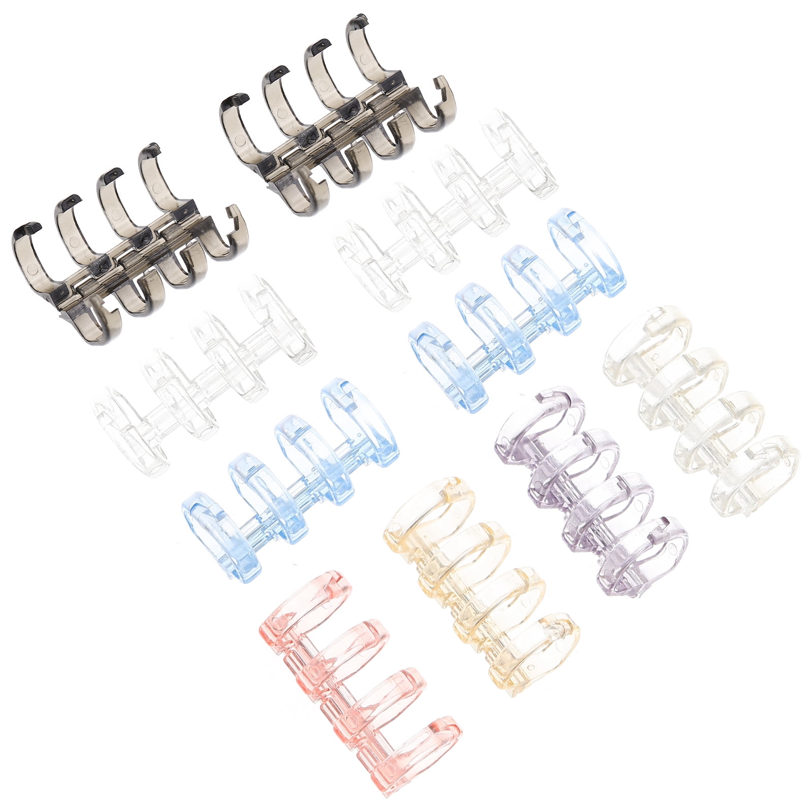 10 Pcs Paper Folder Removable Binder Plastic Book Rings Folders 4 Loose ...