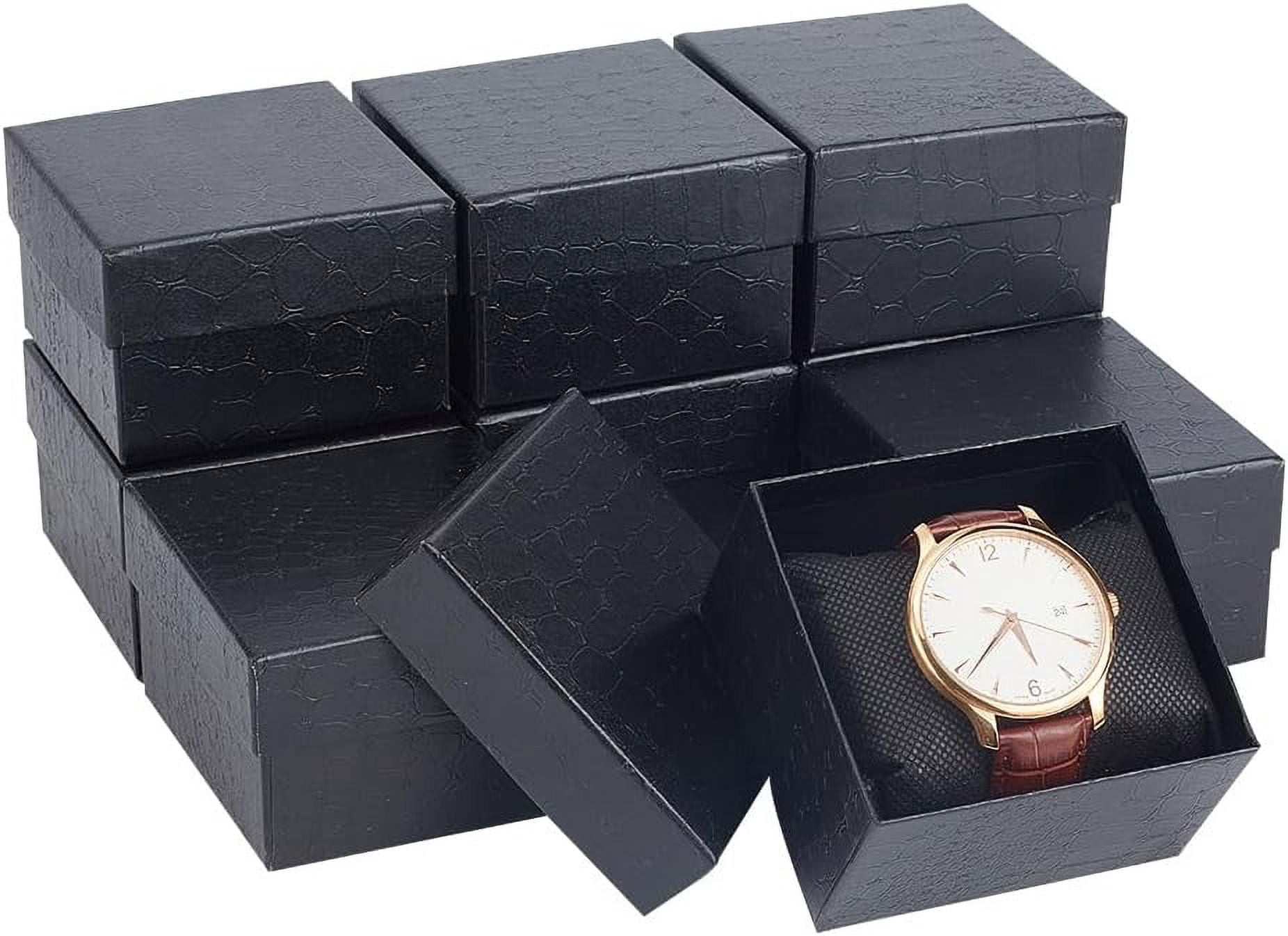 10 Pcs Paper Gift Boxes 3.46×3.21×2.09 Inch Square Watch Box Kraft ...
