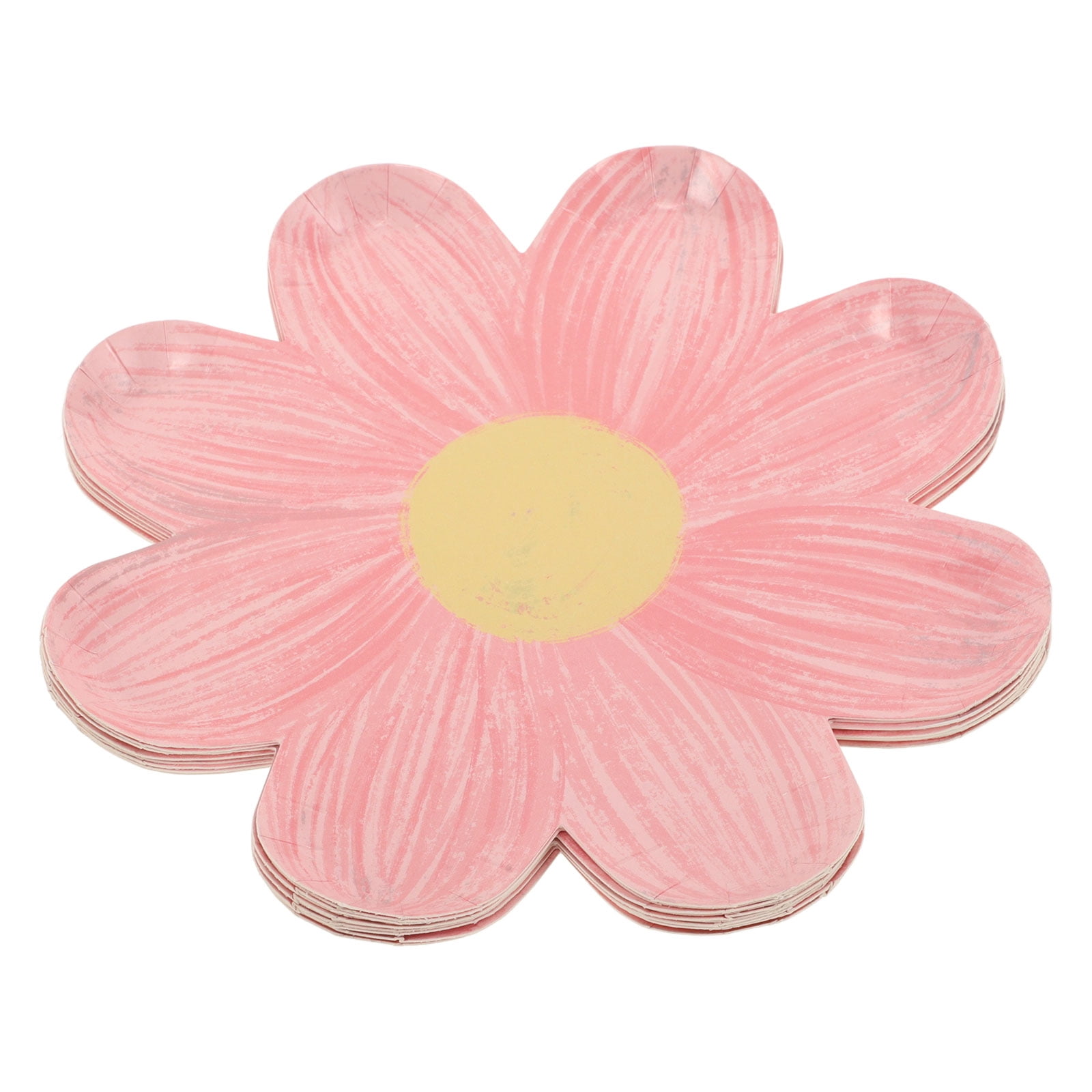 GOOHOCHY Pink Flower Shape Paper Plates for Spring Parties and DIY ...