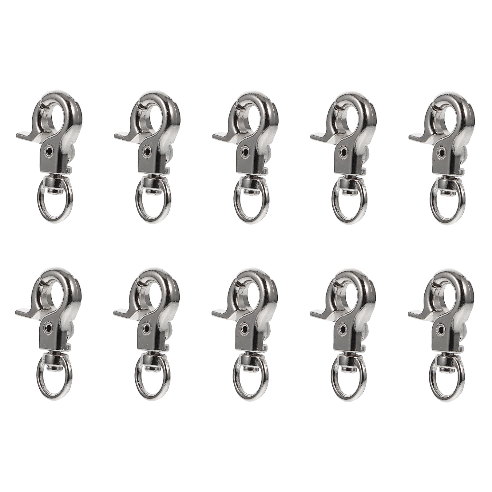 10 Pcs Cage Door Safety Clip Clips Keychain Lanyard Snap Silver ...