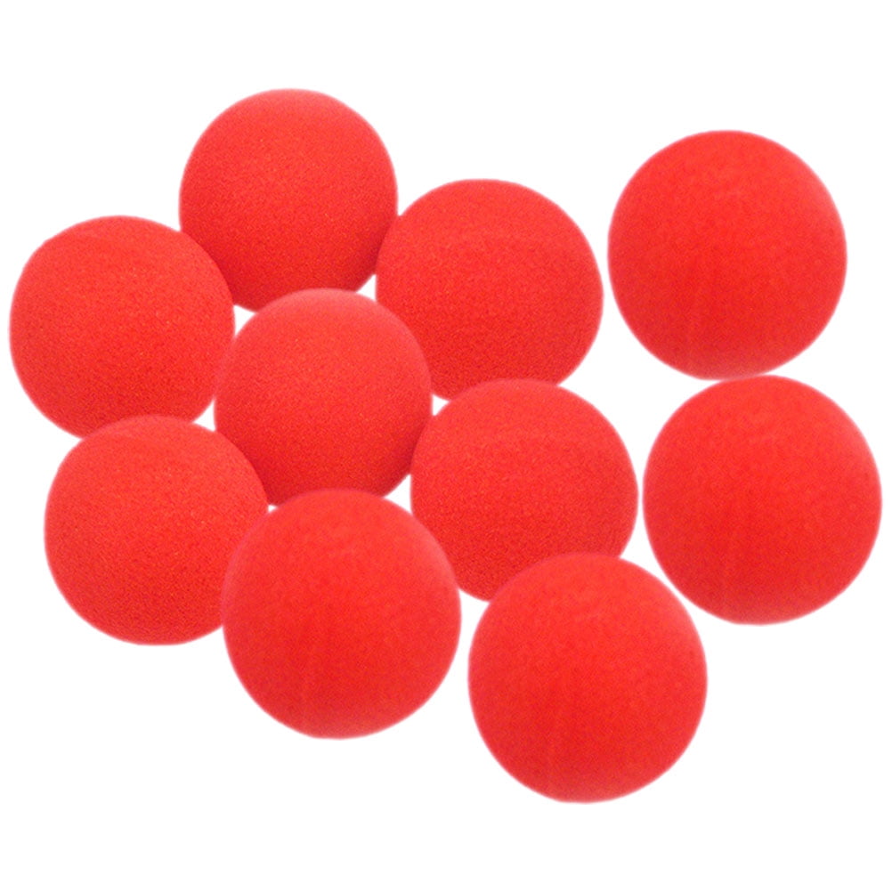 10 Pcs Party Sponge Balls Tricks Props Basketball Hoop Cube Red ...