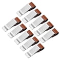 10 Pieces Metal Pen Looped Holder Pen Sleeve Pen Clips Pencil Holders ...