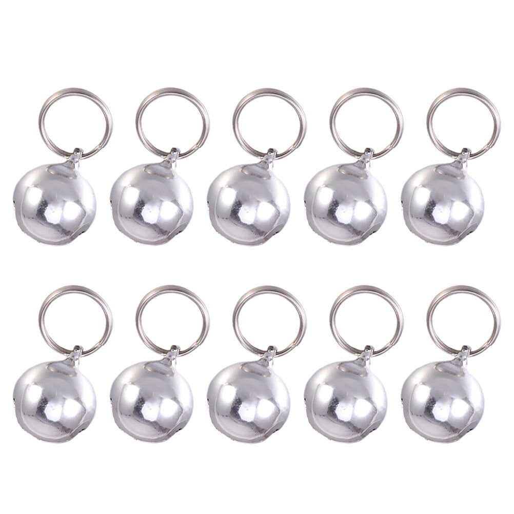 10 Pcs Pet Small Bells For Collar Puppy Hanging Ring Silver - Walmart.com