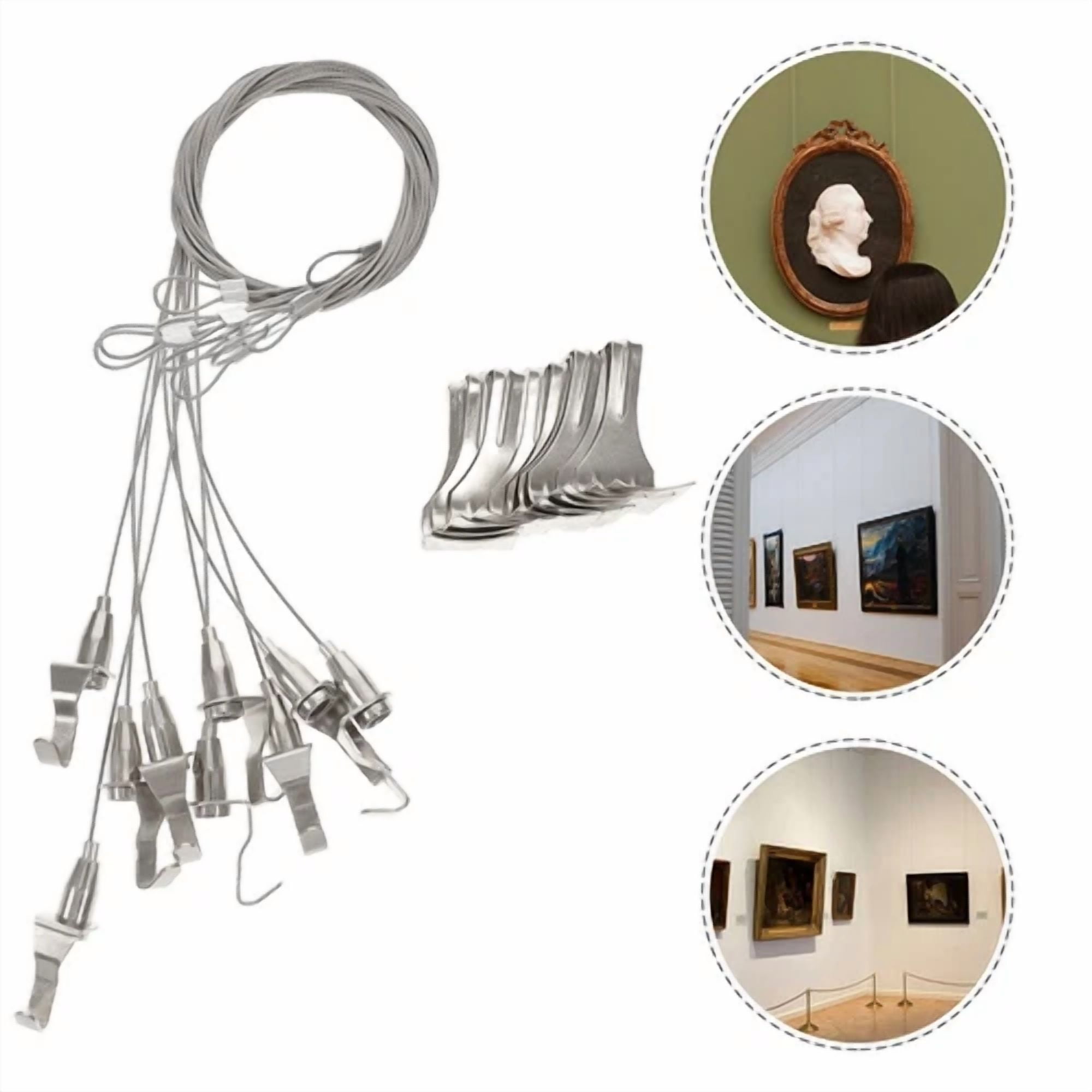 10 Pcs Picture Rail Hook Moulding Hanging The Painting Rope And Travel ...