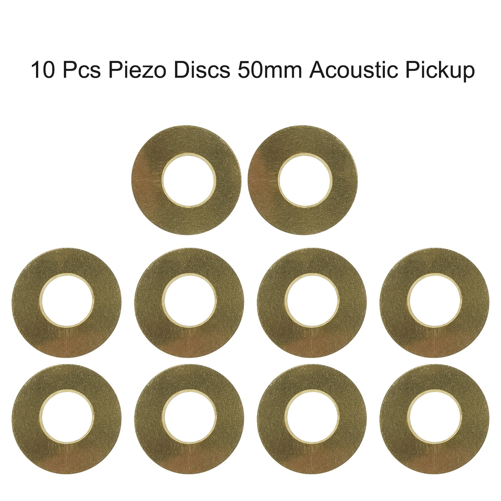 10 Pcs Piezo Discs Acoustic Pickup Buzzer Loudspeaker Dia 50Mm Diy Drum ...
