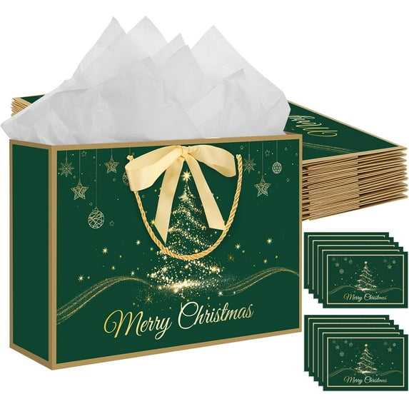 10 Pcs Pink Gift Bags with Handles, 14" Medium Pink Bags with 20 Tissue ...