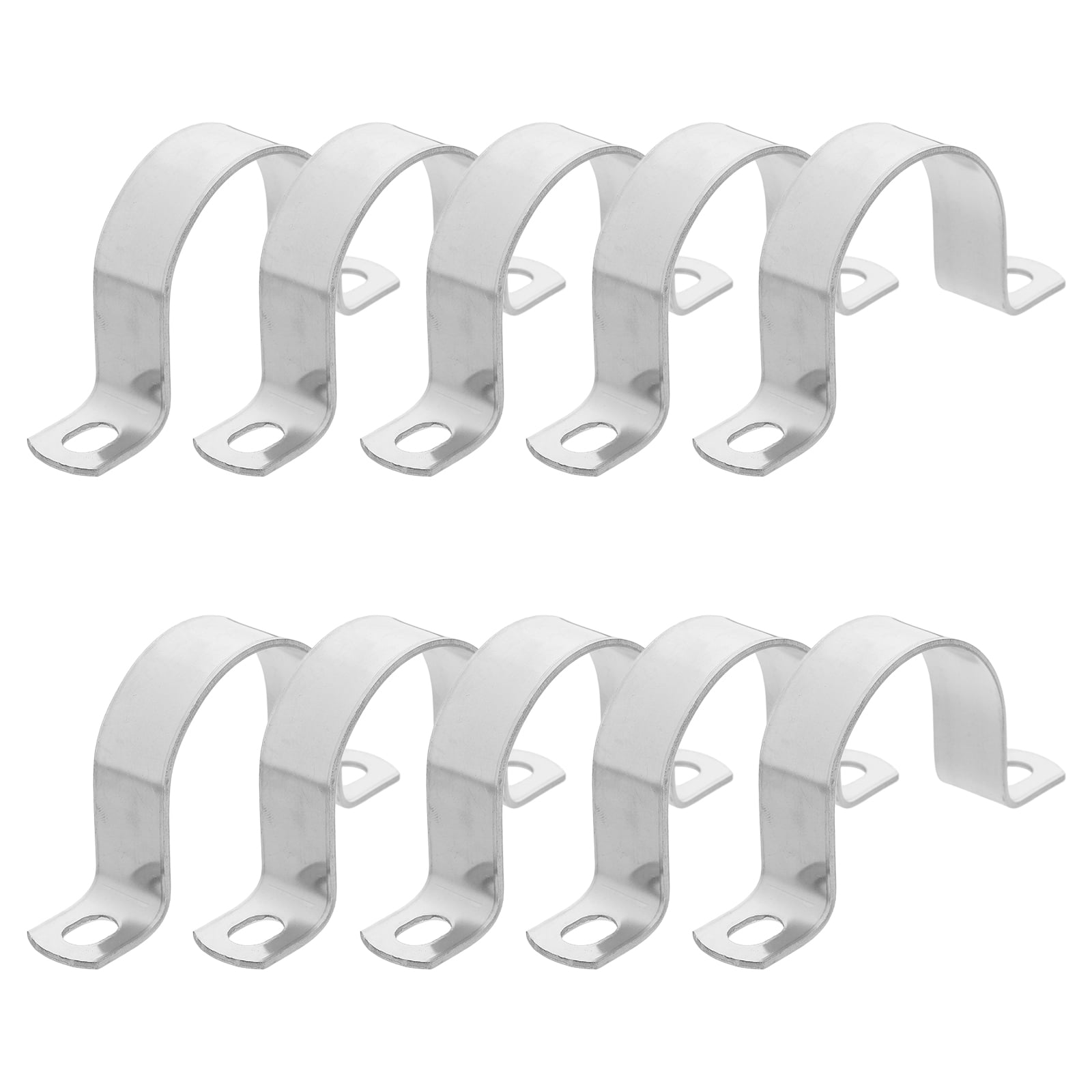 10 Pcs Pipe Clamp Drip Ribbon Hanging Hose High Pressure Clamps Silver ...