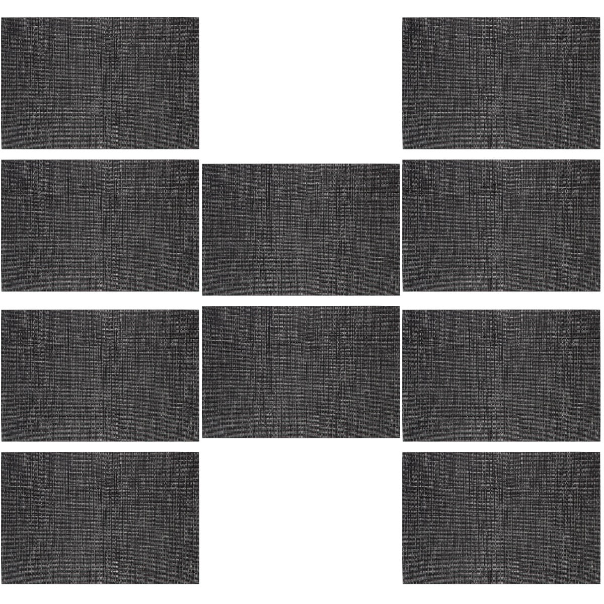 10 Pcs Placemat Decorative Mats Placemats Rectangle Anti-scald Black ...