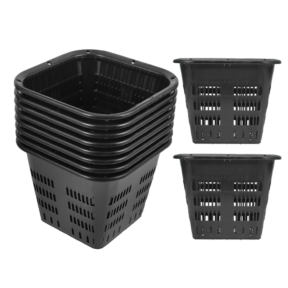 10 Pcs Planting Basket Garden Pots Aquatic Plant Pot Mesh Hydroponic ...