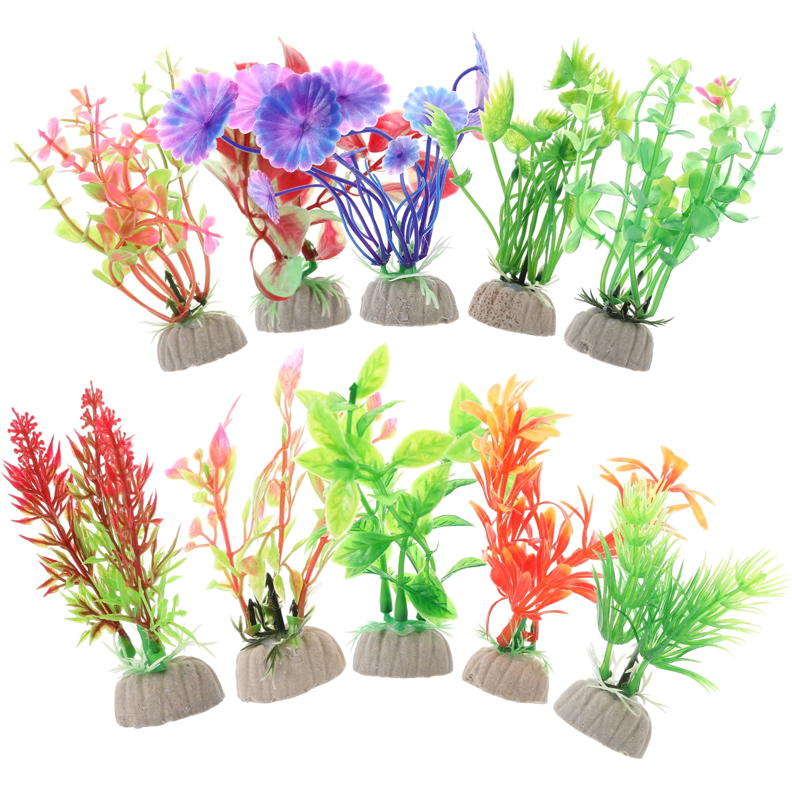 10 Pcs Large Tall Aquarium Plants for Fish Tank Decorations, Water ...