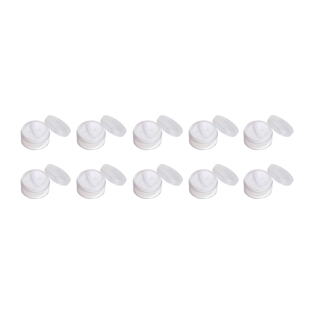 10 Pcs Plastic Empty Powder Case Powder Makeup Container Cosmetic ...