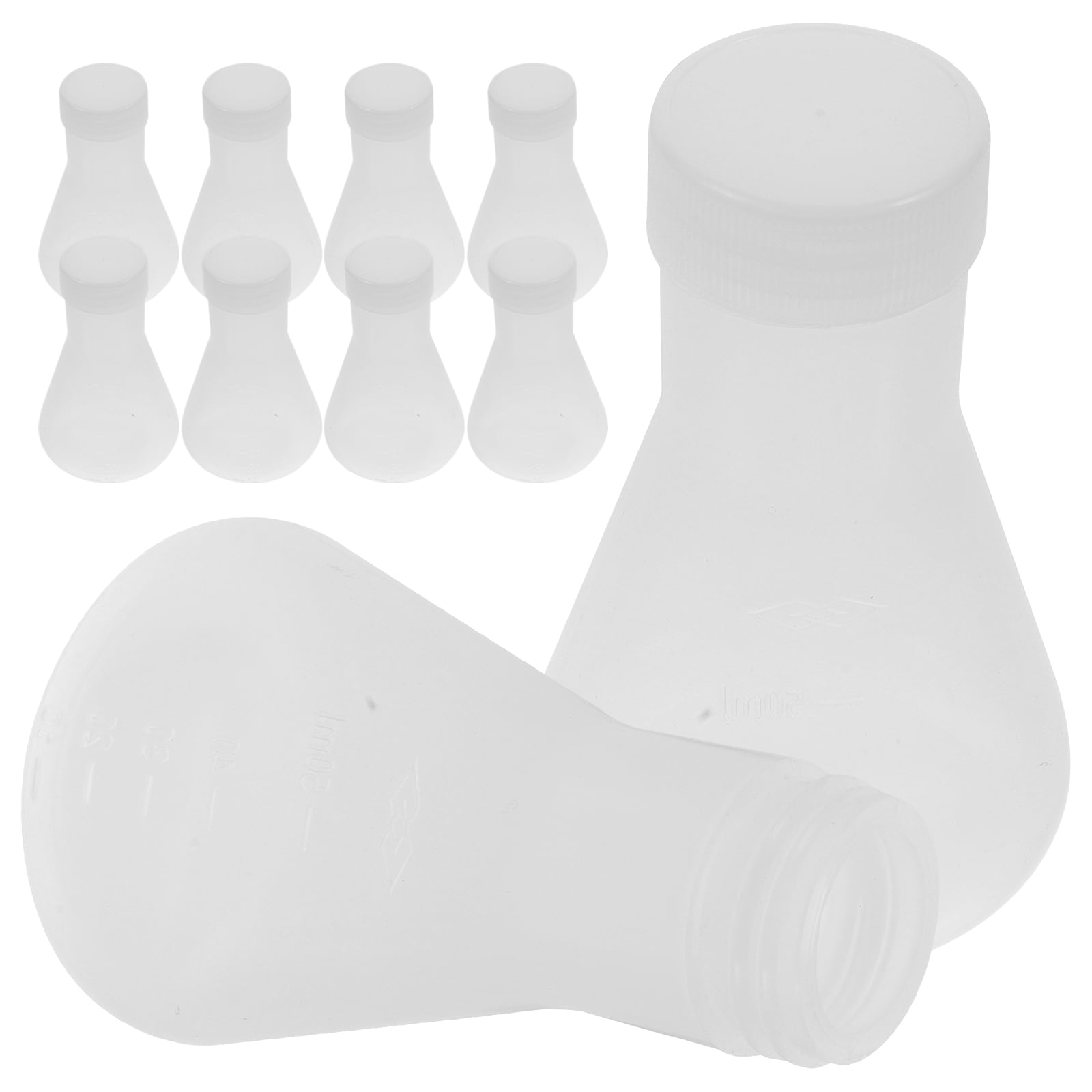 10 Pcs Plastic Erlenmeyer Flask Soda Scientific Bulk Science Flasks ...