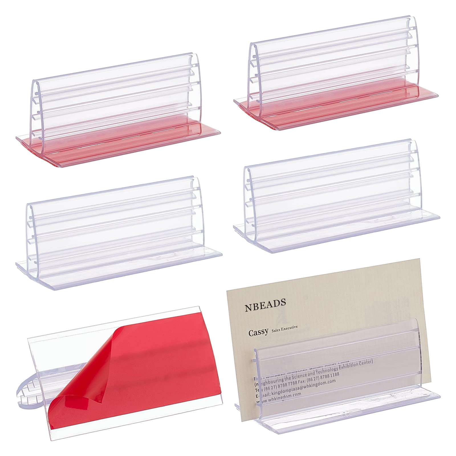 10 Pcs Plastic Sign Holder, 7.2x4.3x3.5cm Poster Menu Display Holder ...