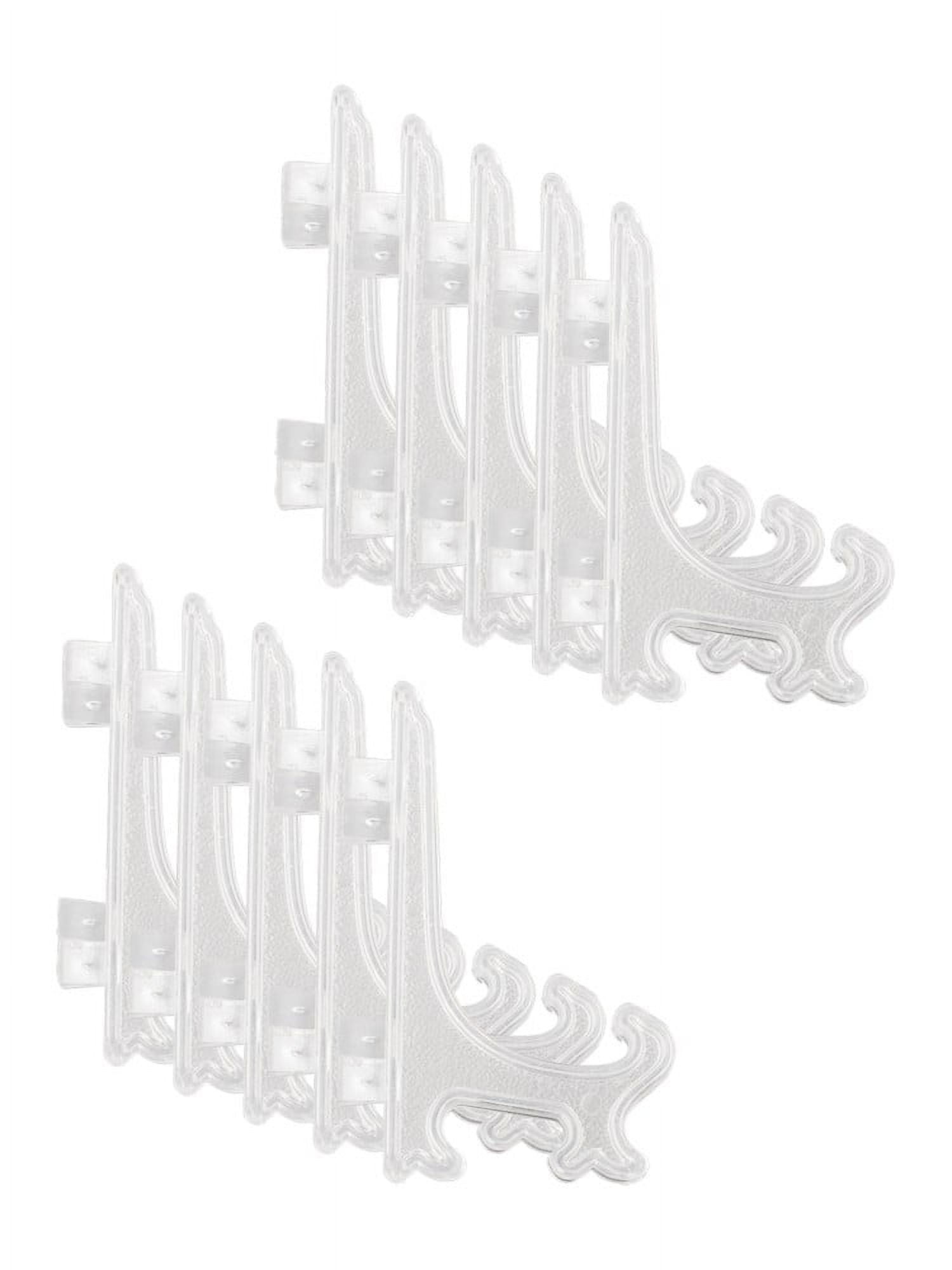 10 Pcs Plastic Transparent Plate Holder Dish Plate Display Stand ...