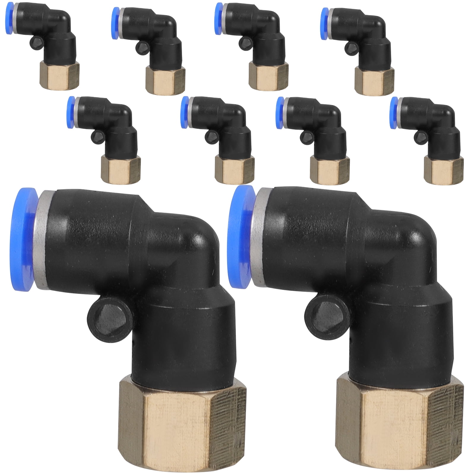 10 Pcs Pneumatic Push-in Fittings Push Fitting for Pneumatic System ...