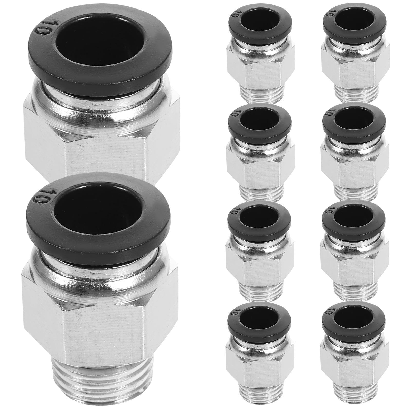 10 Pcs Pneumatic Tool Connector Push Fitting Quick Connect Fitting Push ...