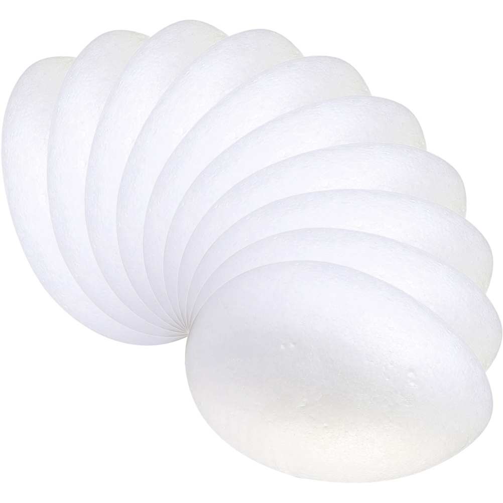 10 Pcs Polystyrene Shapes Easter Eggs Fake Solid Foam Design Photo Props - Walmart.com