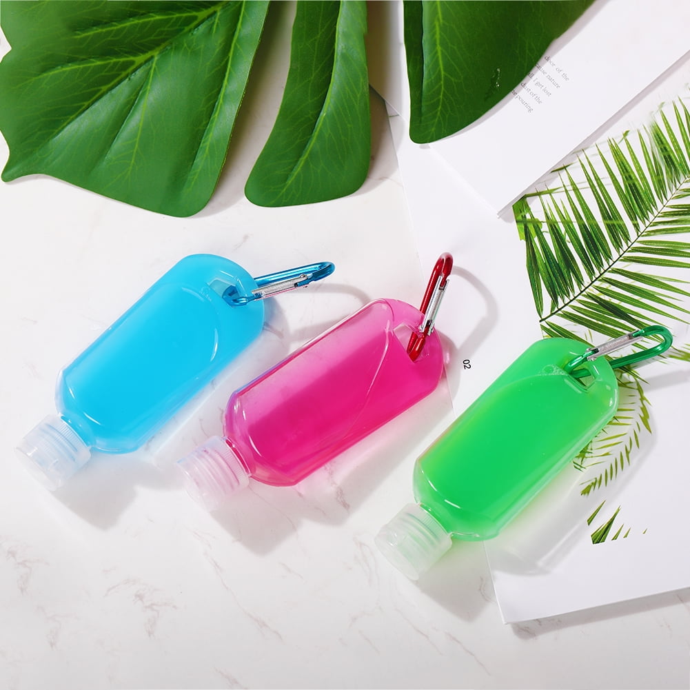 10 Pcs Portable Travel Plastic Clear Keychain Bottles, Leakproof ...