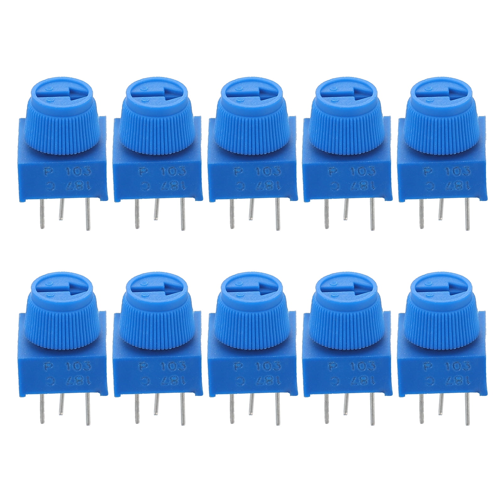 10 Pcs Potentiometer Resistor with Knob Breadboard Trim Potentiometer ...