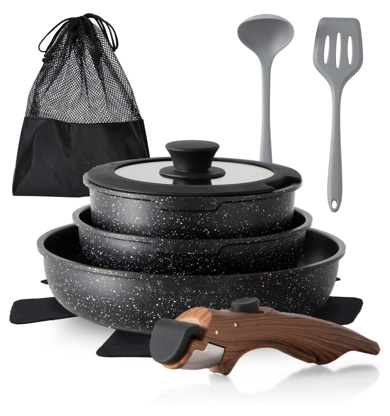 10 Pcs Pots and Pans Set Non Stick, Nonstick Kitchen Cookware Sets ...