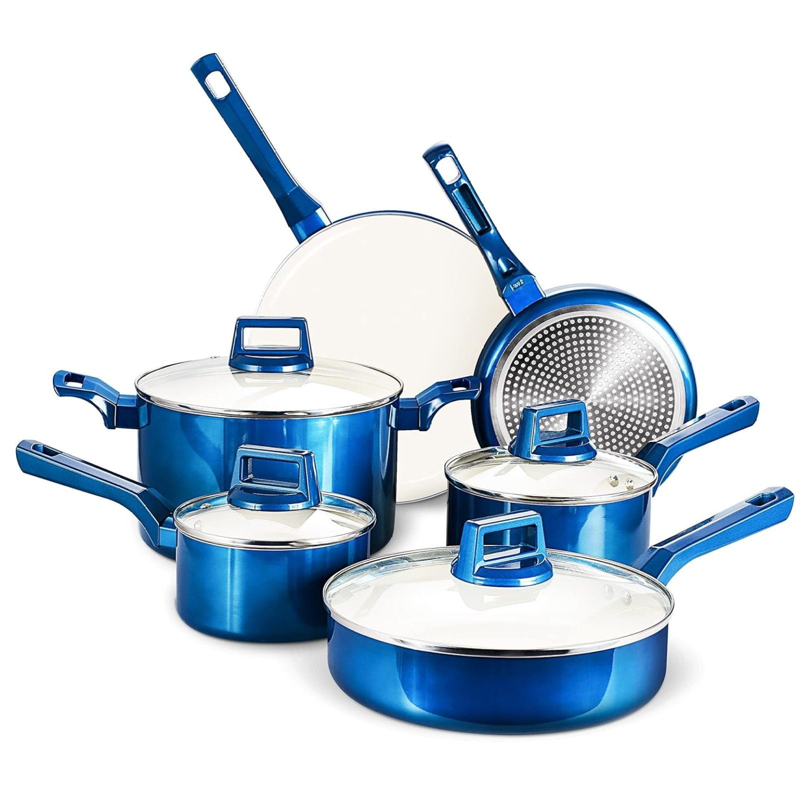 10 Pcs Pots and Pans Sets, Nonstick Cookware Set, Induction Pan Set ...