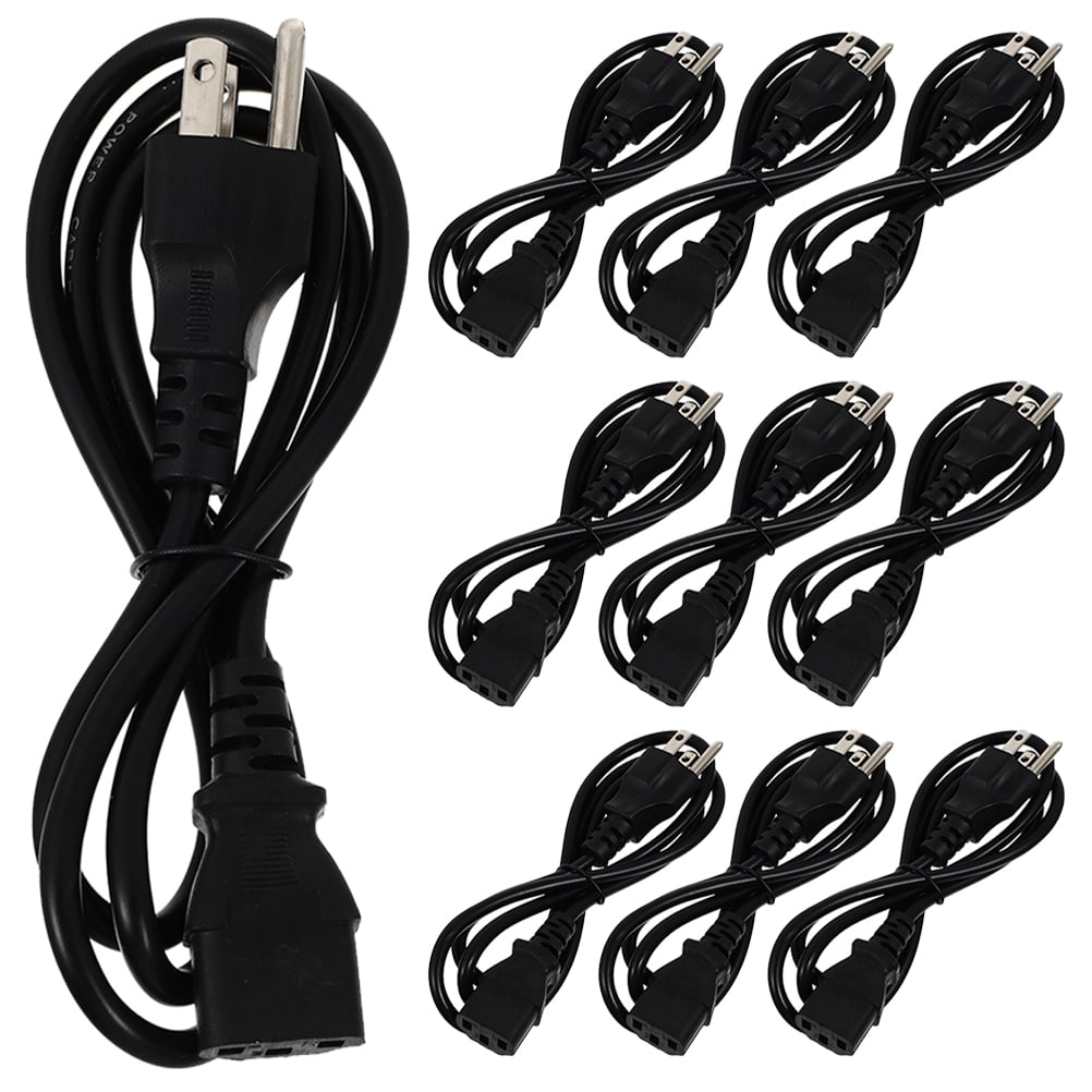 10 Pcs Power Supply Extension Cable Pc Power Cord Printer Power Cord AC ...