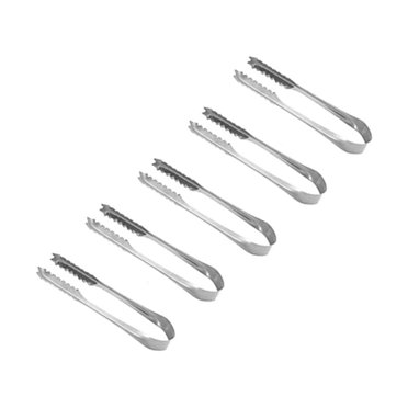ReaNea Silver Stainless Steel Mini Serving Tongs Set of 6 for Party ...