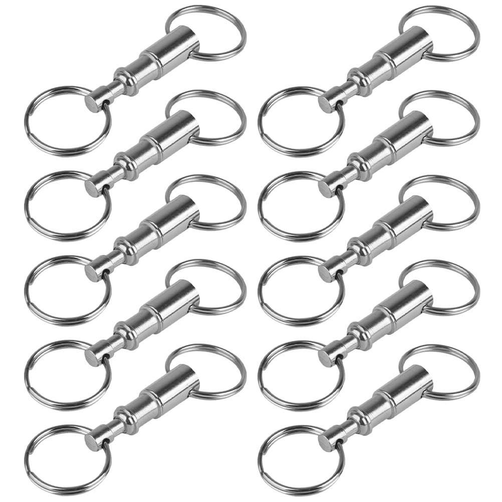 10 Pcs Pull Apart Keychains with Ball Bearing Coupling Mechanism Spring ...