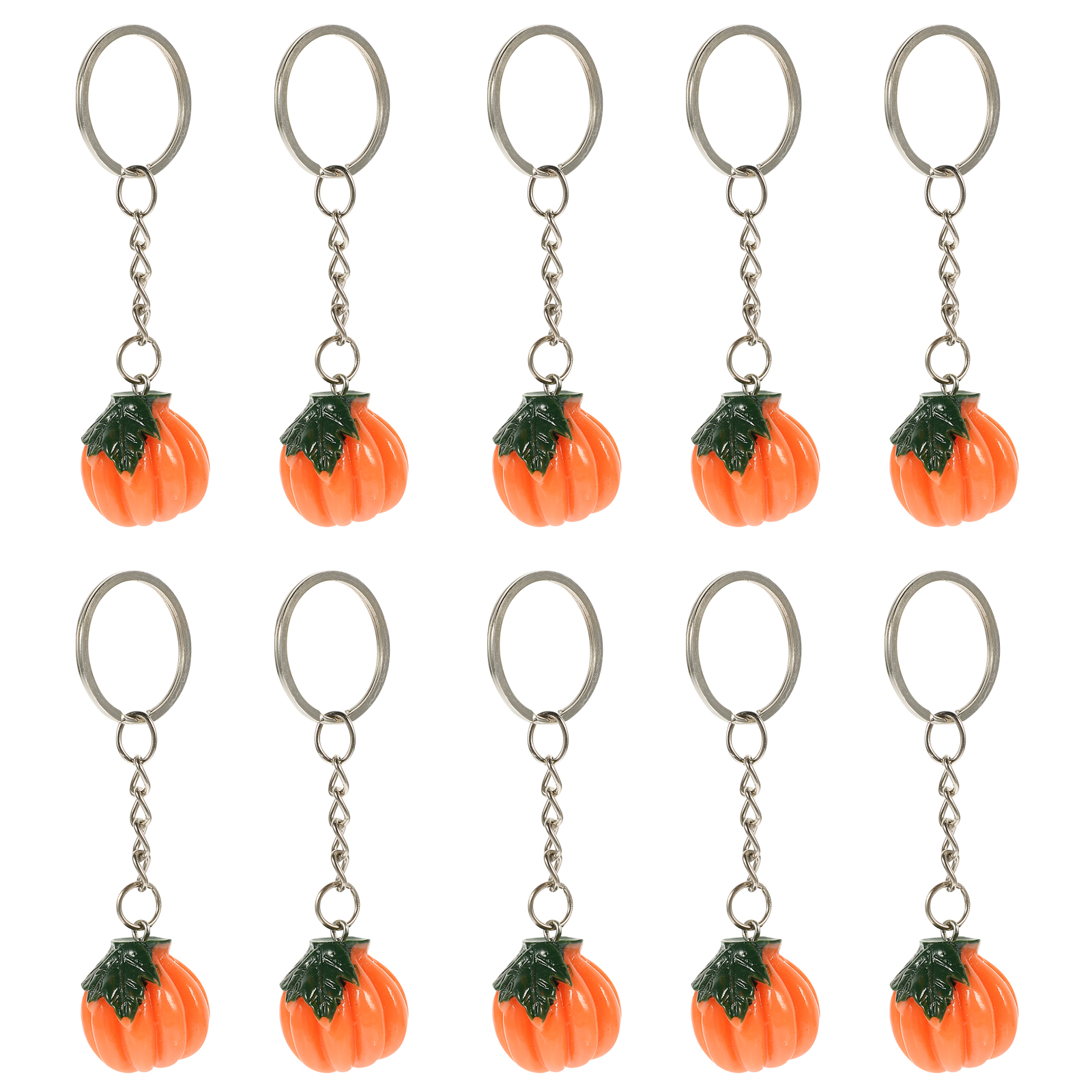 10 Pcs Pumpkin Keychain Halloween Ornaments Thanksgiving Keychains of ...