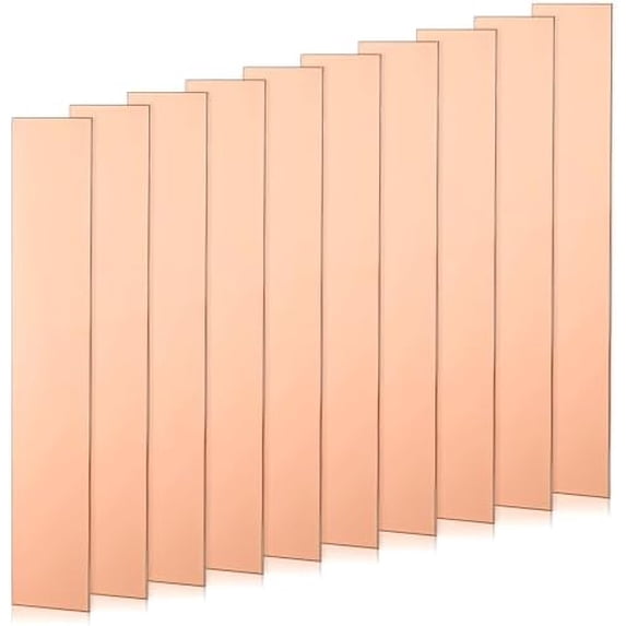 10 Pcs Pure Copper Anode Sheet 99.95% Copper Strip Copper Plate ...