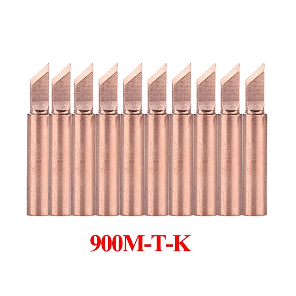 10 Pcs Pure Copper Soldering Iron Tip 900M-T-K Welding Electric Iron ...