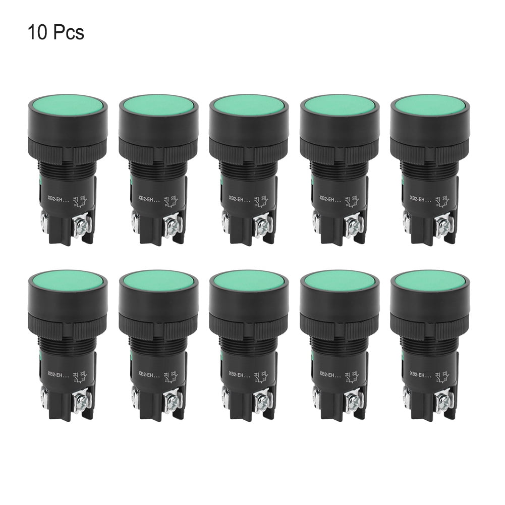 10 Pcs Push Button XB2 EH Serial Control Switch 660V 10A Self Lock ...