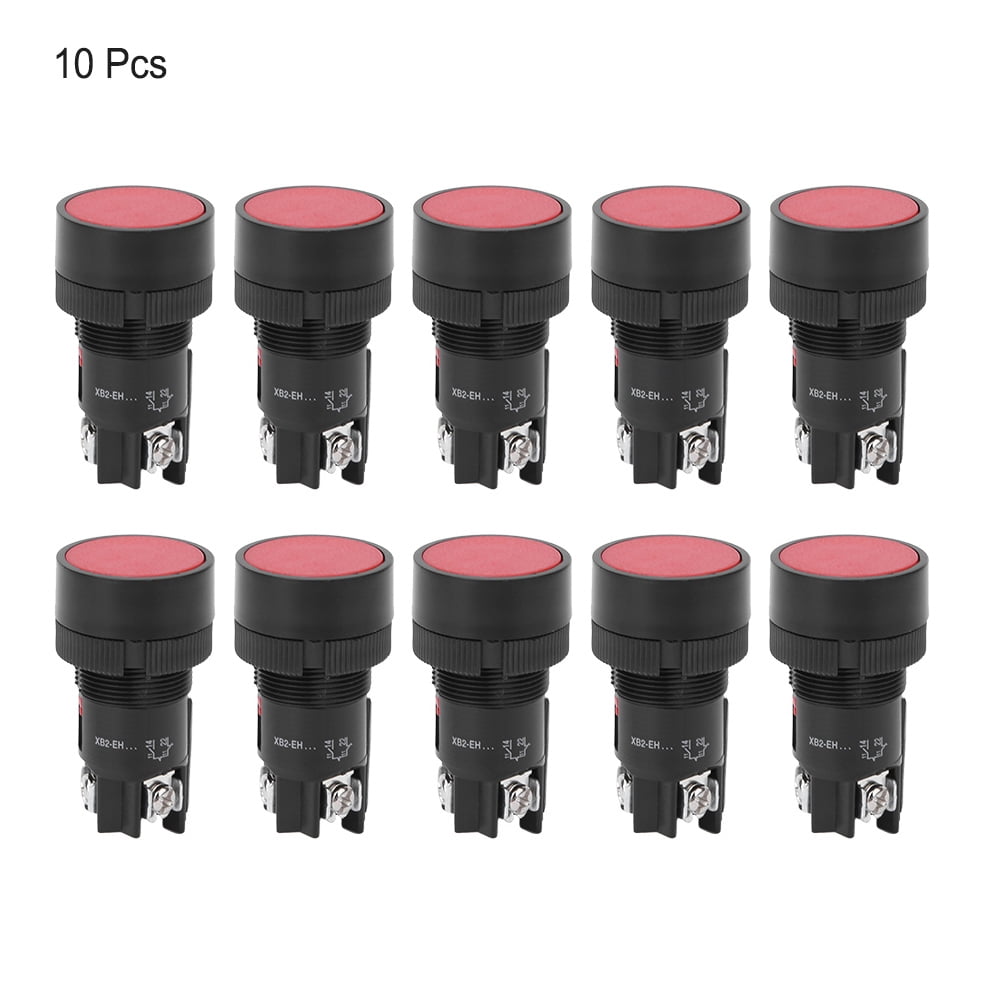 Neyseki 10 Pcs Push Button XB2-EH Serial Control Switch 660V 10A Self ...