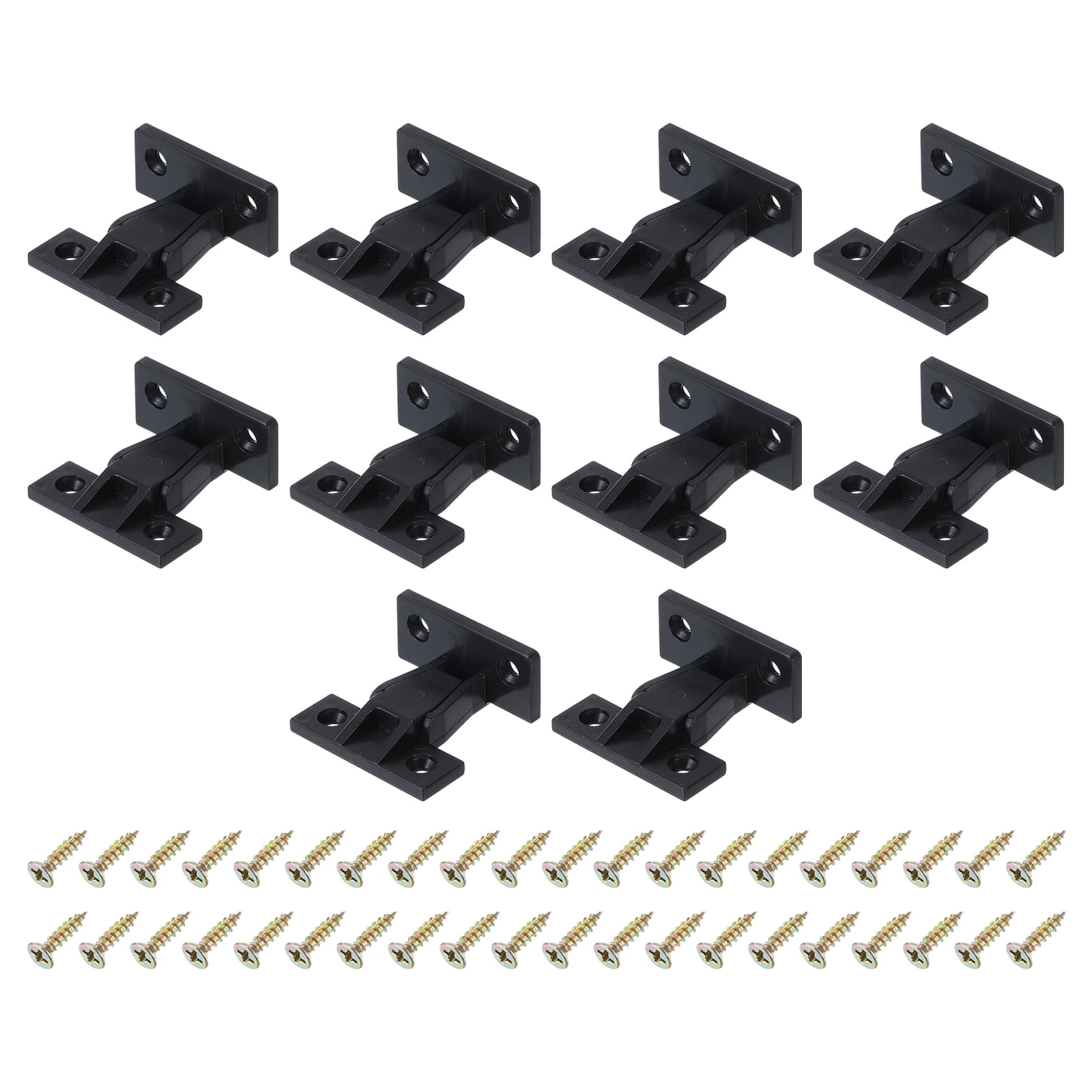 10 Pcs Push-On Clips Corner Buckle with Screws, Small Size, Black ...
