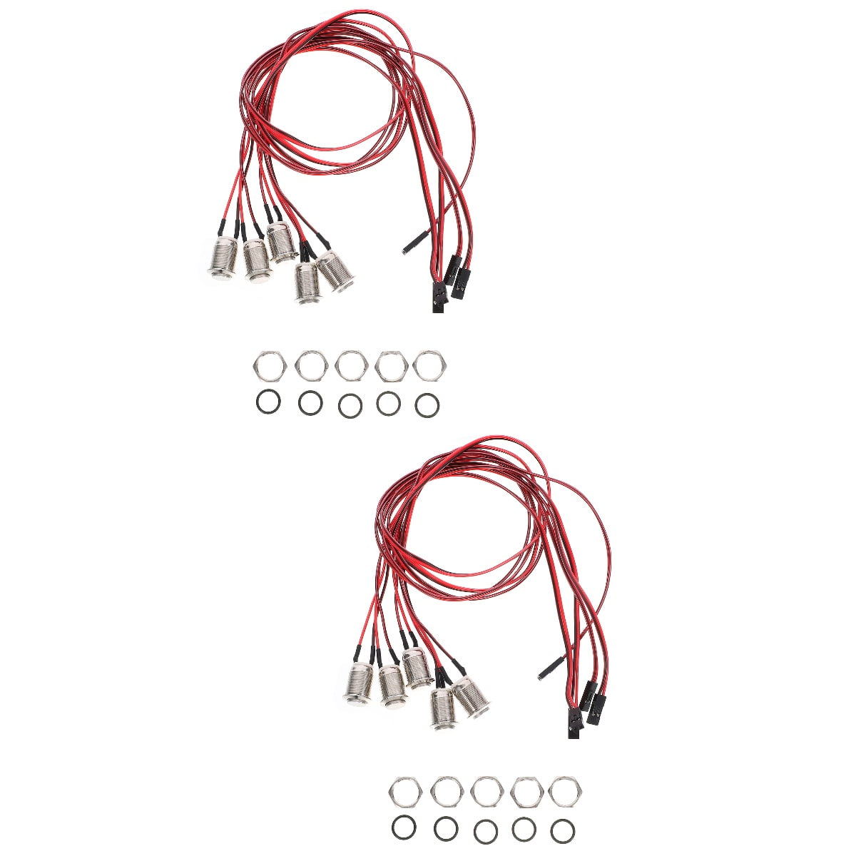 10 Pcs Push for Car Reset Switch Self Computer Rubber Stainless Steel ...