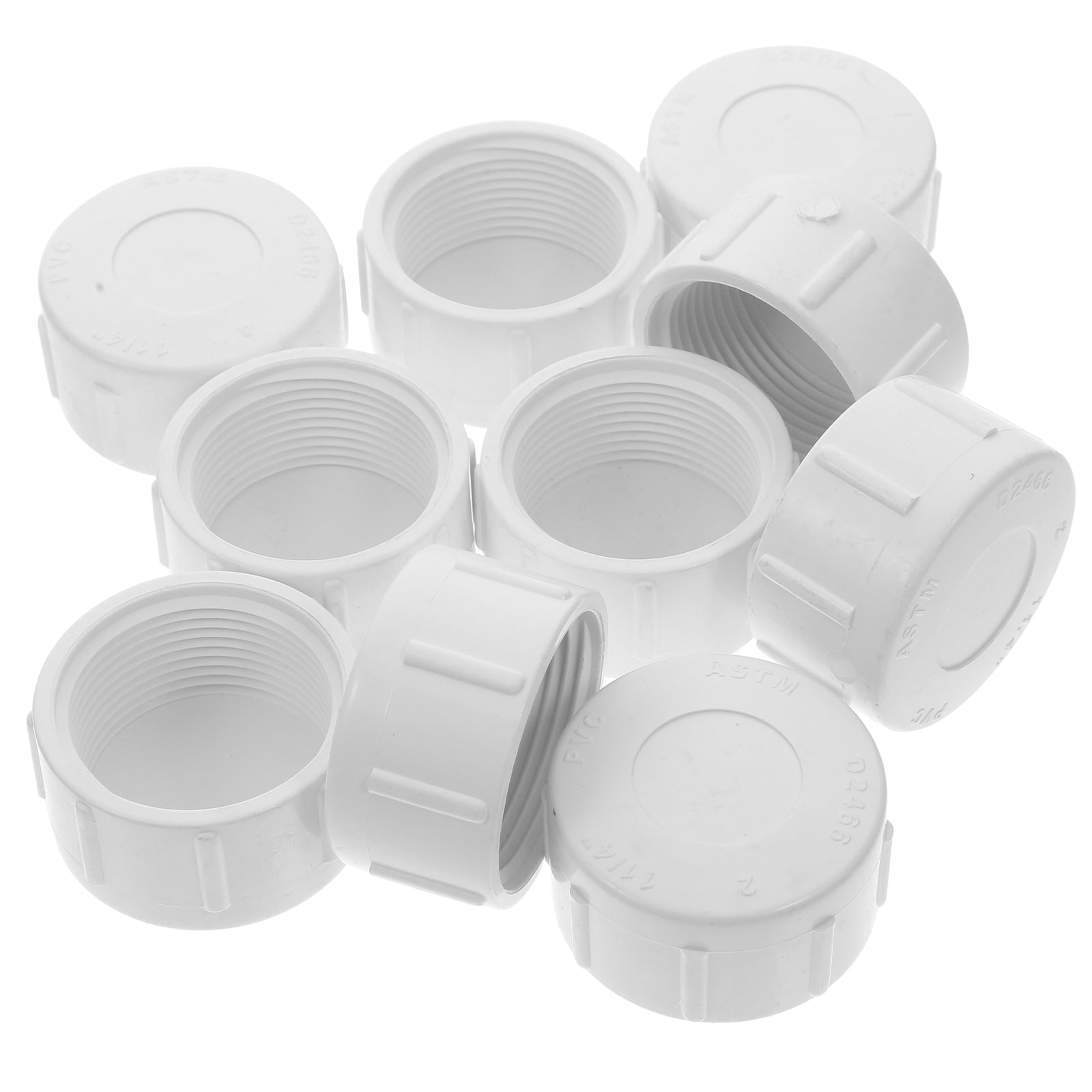 10 Pcs Pvc Handrail End Cap Female Adapter Lace Making Warm White ...