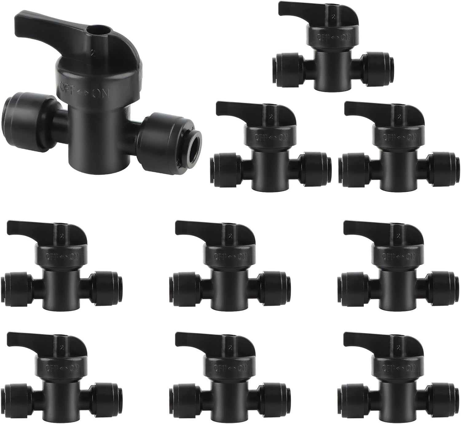 10 Pcs Quick Connect 1/4" Drip Irrigation Valves, Drip Irrigation Shut ...