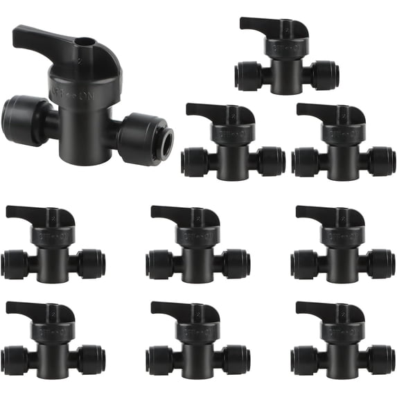 10 Pcs Quick Connect 1/4" Drip Irrigation Valves, Drip Irrigation Shut ...