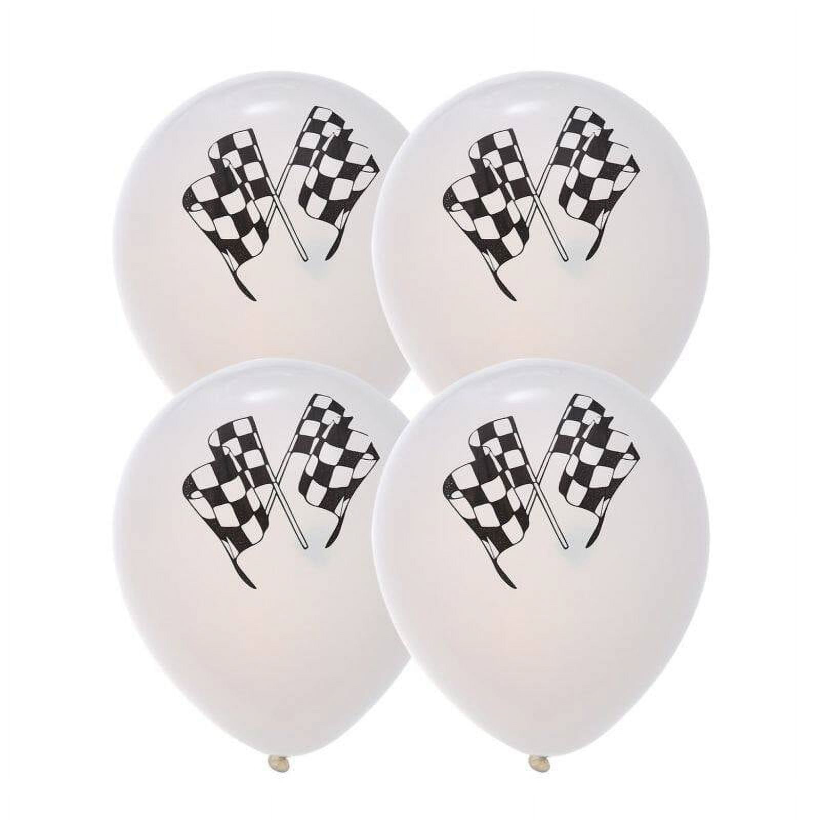 10 Pcs Racing Latex Balloons Checkered Flag for Party Ballons Emulsion ...