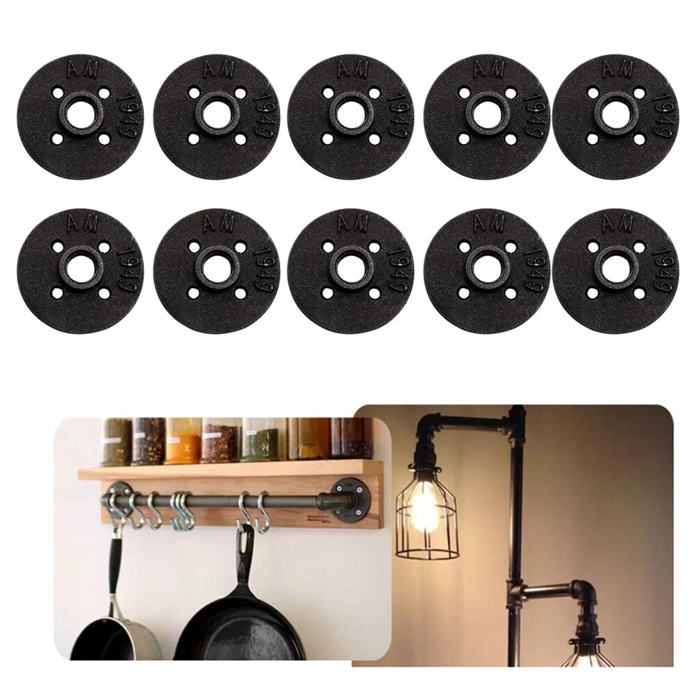 10 Pcs Racking Shelving Iron Pipe Fittings Wall Floating Shelves ...