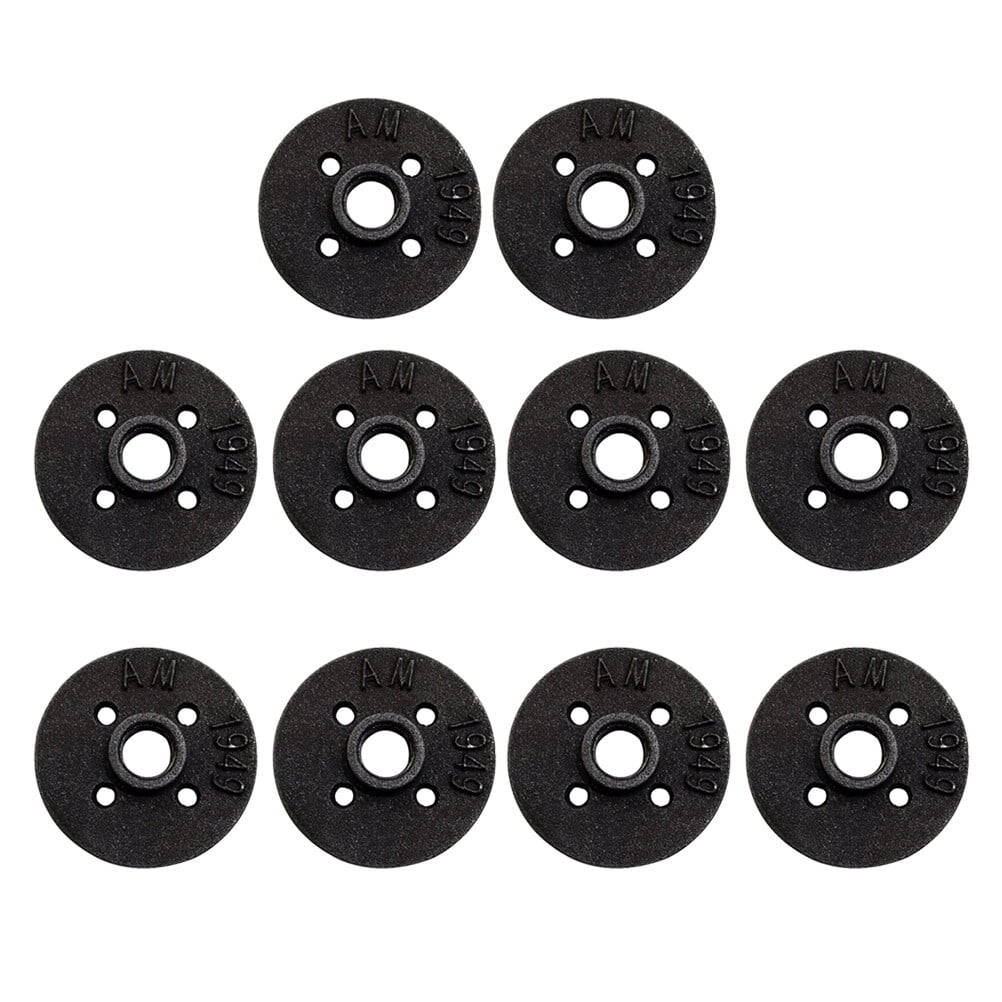 10 Pcs Racking Shelving Malleable Floor Flange Wall Mounted Flange Pipe ...