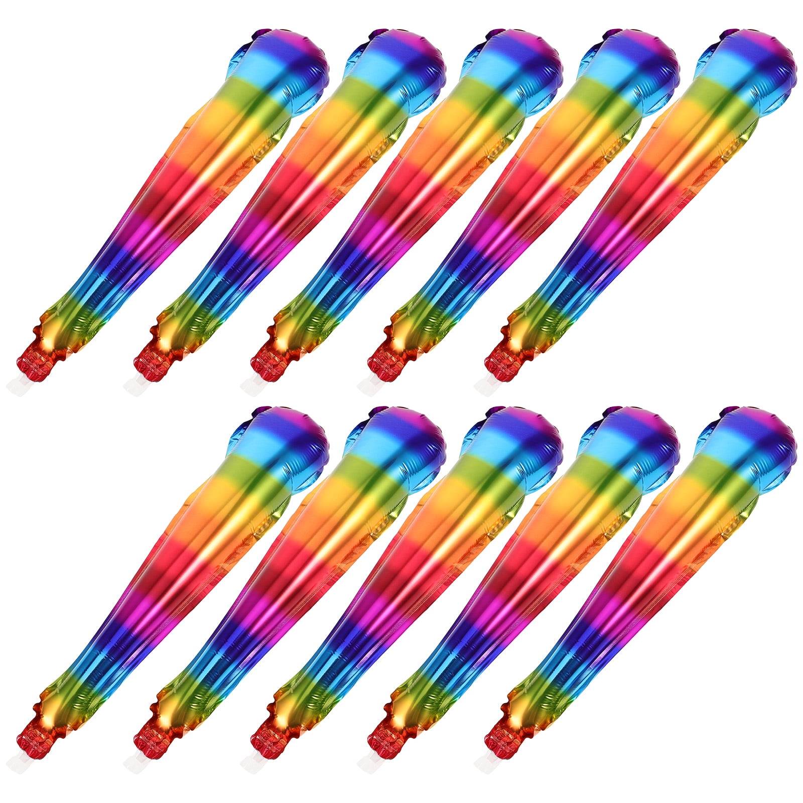 10 Pcs Rainbow Balloon Wand Football Cheer Accessories - Walmart.com