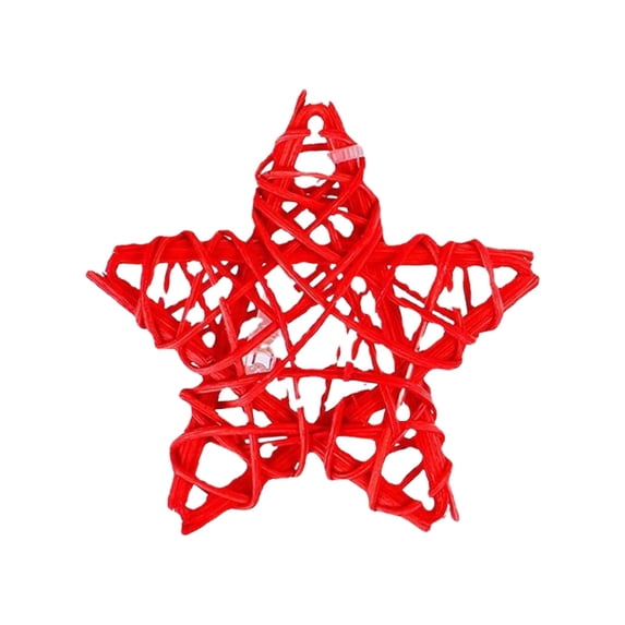 10 Pcs Rattan Star Decoration, Star Shaped Rattan Heart Wicker Balls ...