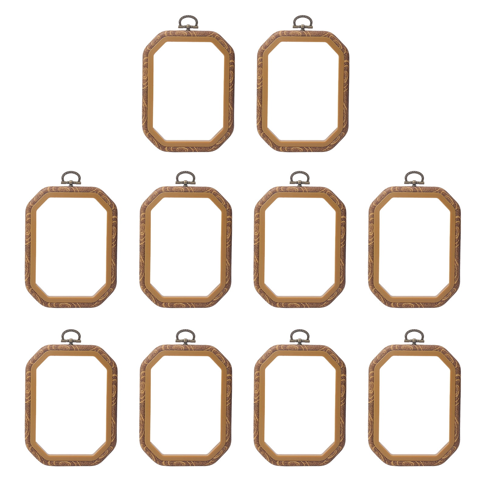 10 Pcs Rectangle Embroidery Hoop Adjustable Crosses Stitching Hoop ...