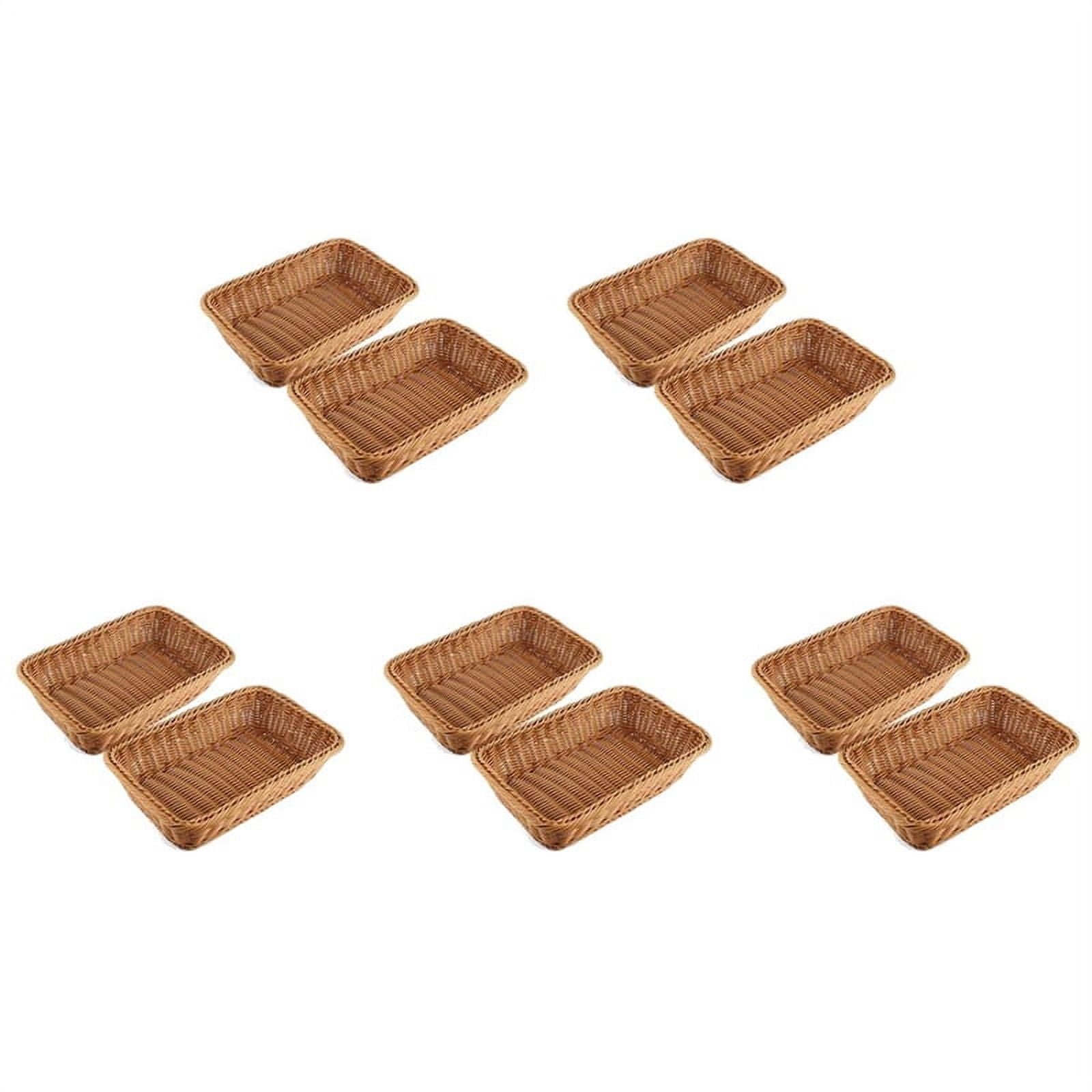 10 Pcs Rectangular Basket for Table or Counter Display for Bread,Fruits ...