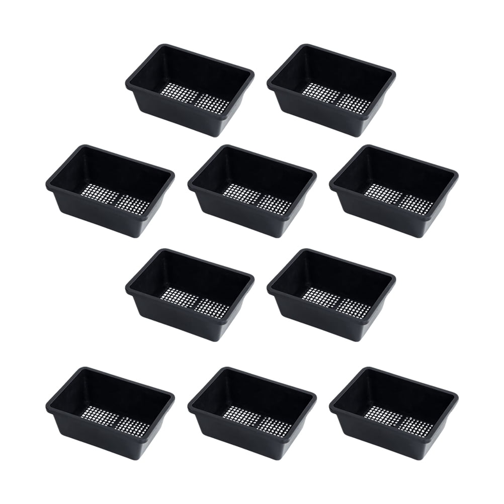 10 Pcs Rectangular Nursery Pot Planting Containers Germination Tray ...