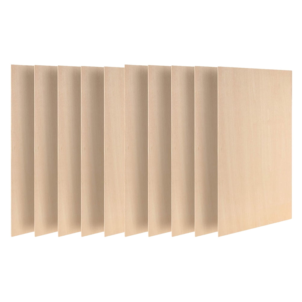 10 Pcs Rectangular Veneer Cutouts Blocks for Crafts Board Blank ...