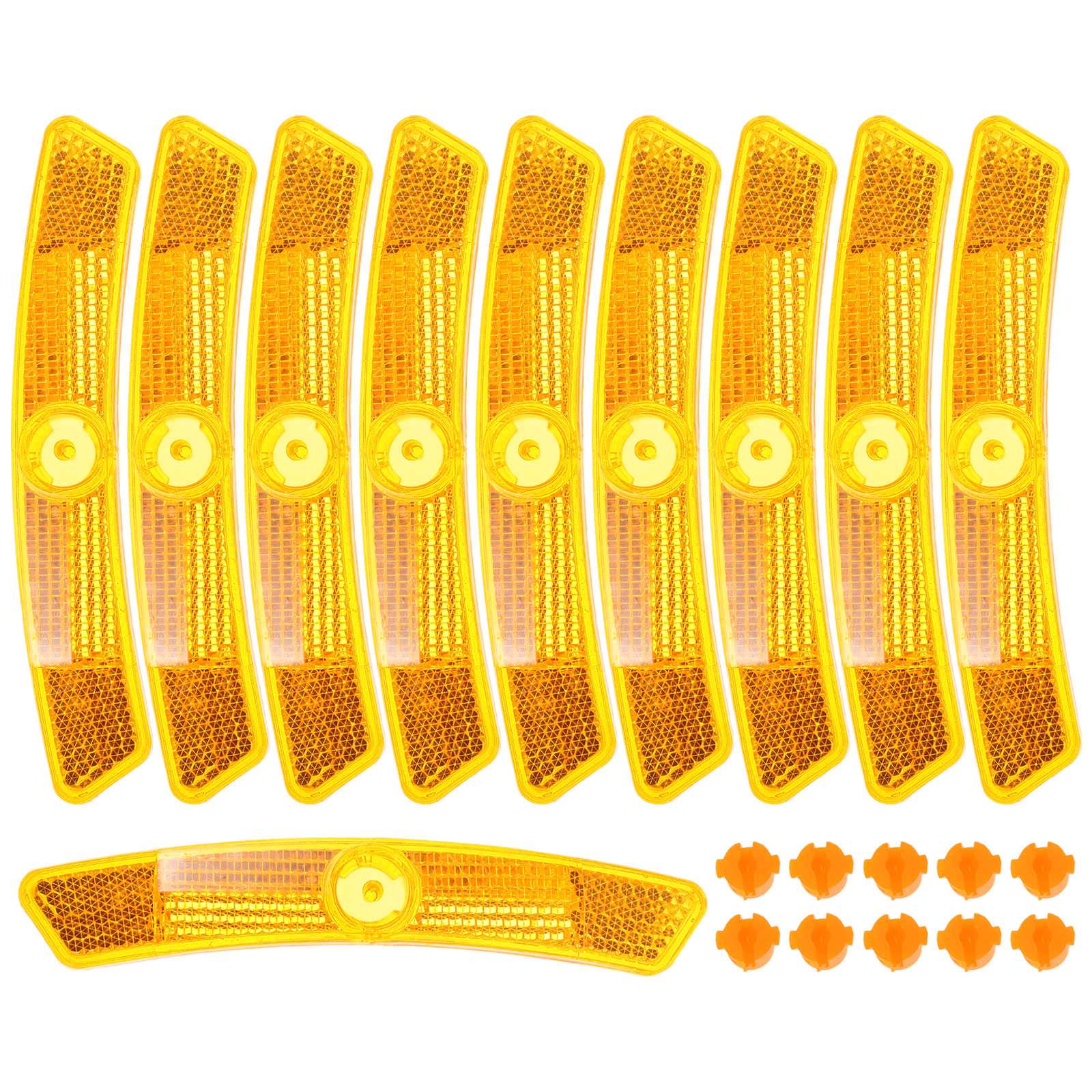 10 Pcs Reflector Emblems Compact Bikes Reflectors Ornament Warning ...